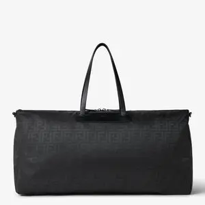 Fendi Duffle Foldable, Black Ff Zucca Superlight Fabric Duffle Bag - [black]